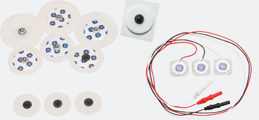 Vyaire Monitoring and Telemetry Electrodes - EKG Cloth Electrode, Radi ...