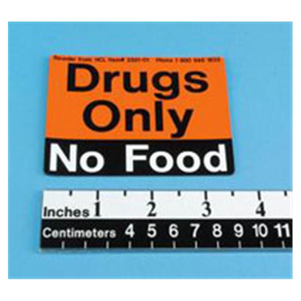 Health Care Logistics Label Drugs Only No Food Magnet 3-5/8x3 Adhesive ...