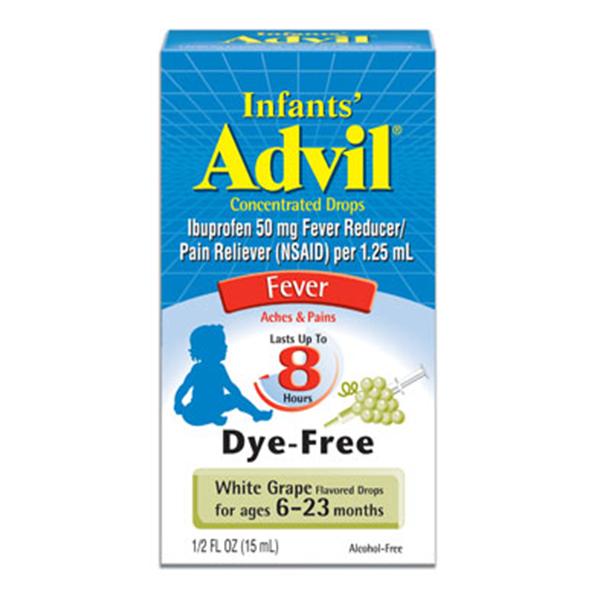 Pfizer Consumer Health Advil 50mg/1.25mL Infant Suspension 0.5oz White ...