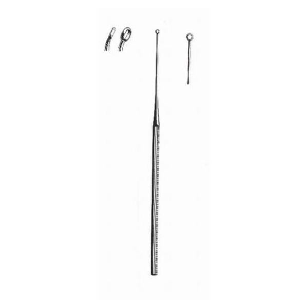 BR Surgical Curette Ear Buck 6-1/2" #1 Blunt Loop Tip Angled Grmn SS E ...