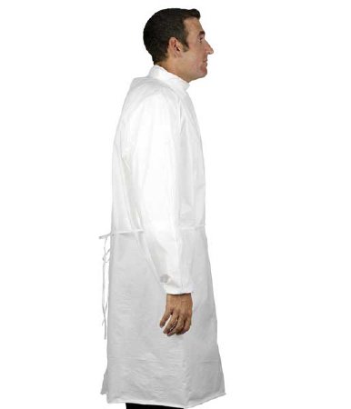 True Care Biomedix Lab Gowns for Compounding - 40 gsm Frock Gown with ...
