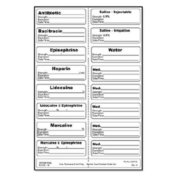 TimeMed a Div of PDC Label Medication 9/16x1-7/8" Permanent White/Blac ...