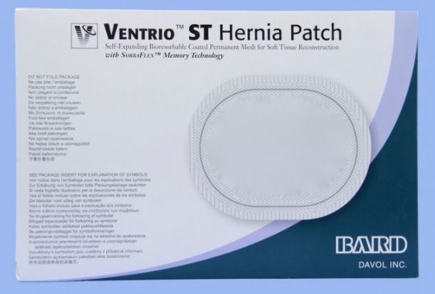 CR Bard Ventralex Hernia Patch - Ventralex Hernia Mesh Patch with Stra ...
