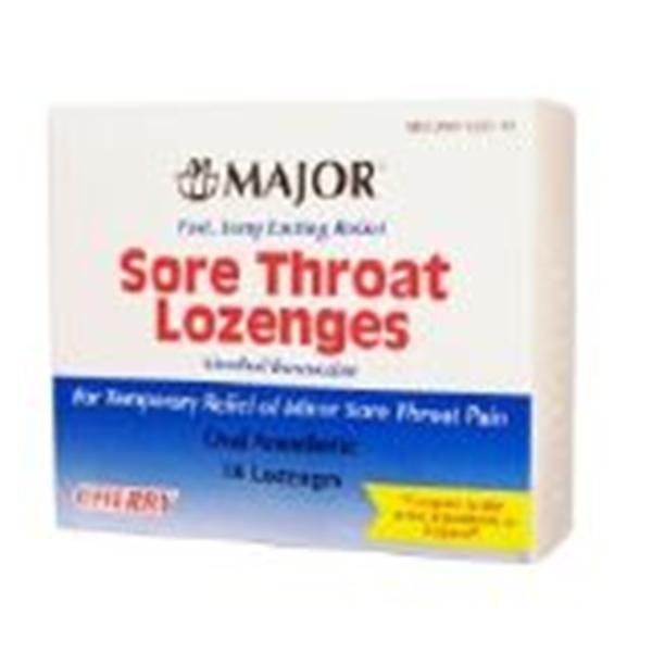 Major Pharmaceuticals Sore Throat Lozenge Sore Throat Lozenges 18ct 15 ...