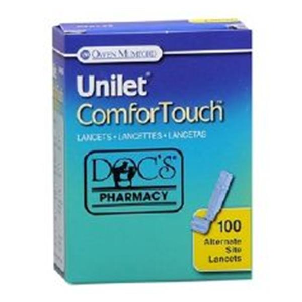 Owen Mumford Lancet Unilet ComforTouch 26g Sterile Blue Incision Devic ...