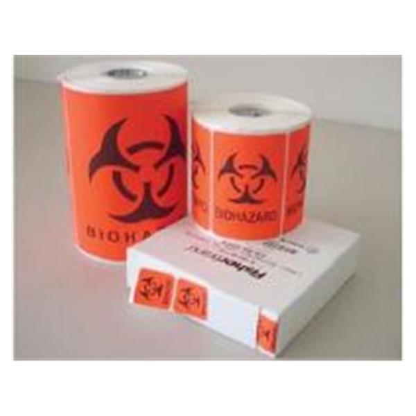 Fisher Scientific Label Biohazard 1x1 Orange 1000/Pk — Grayline Medical
