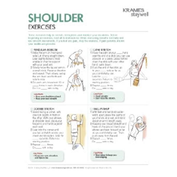 Krames Communications Brochure Educational Shoulder Exercises English ...