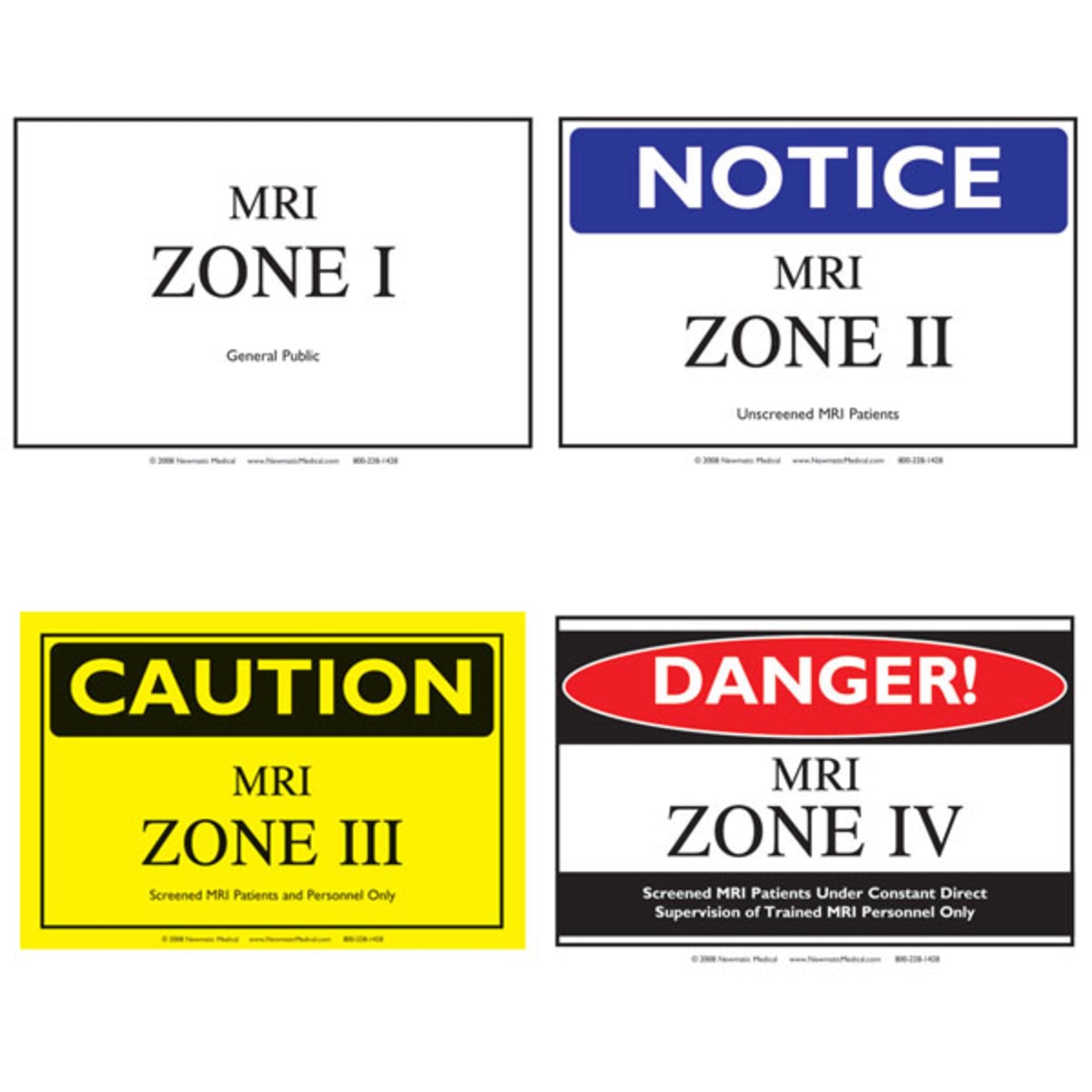 MRI Zone Signs — Grayline Medical