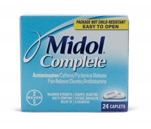 Bayer Healthcare Midol Complete Oral - MIDOL COMPLETE CAPLET 24CT - 12 ...