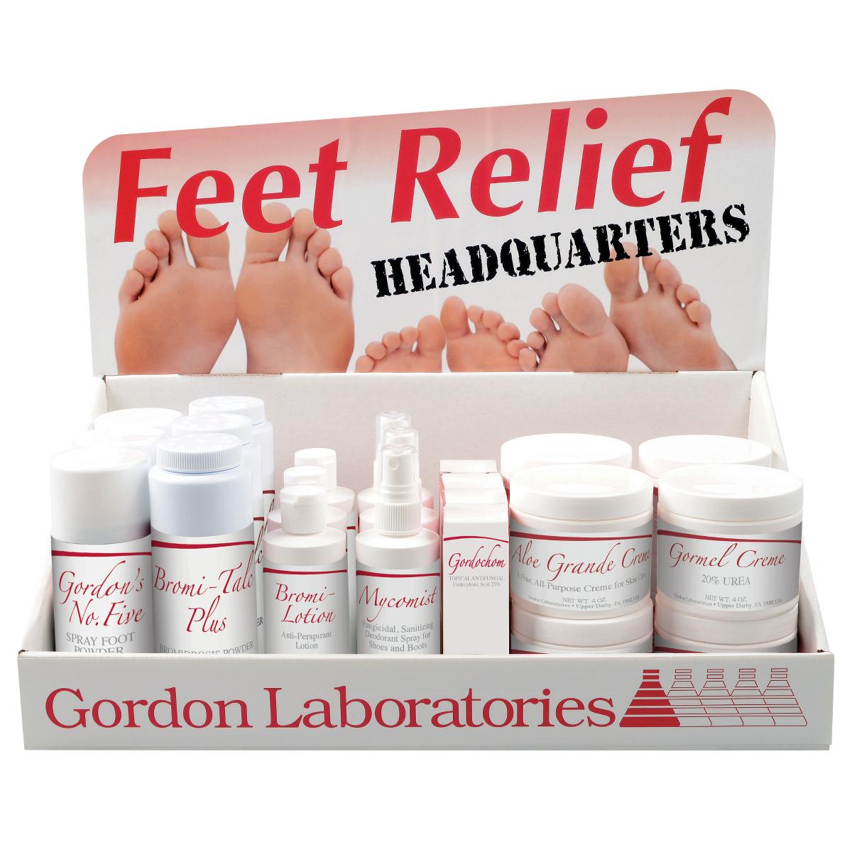 Point of Purchase Feet Relief Display by Gordon Laboratories — Grayline Medical