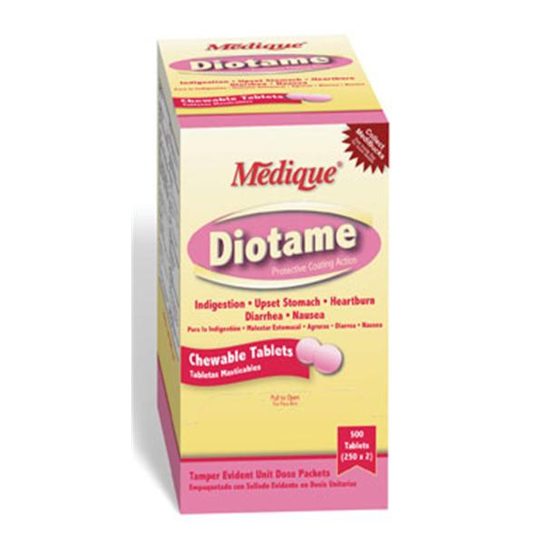 Medique Pharmaceuticals Diotame Antacid/Antidiarrhea Tablets 262mg 50X ...