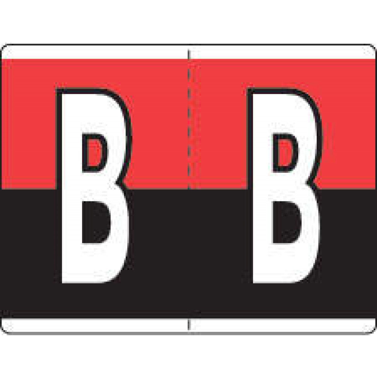 Kardex Compatible 1550 Color Code Label Alpha "B" 1 5/8" X 1 1/4" Red ...