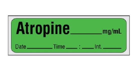 Shamrock Scientific Precut Syringe Labels - Precut Syringe Label, Atro ...