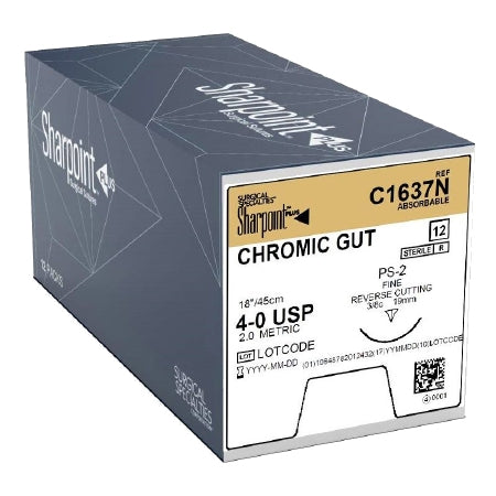 Surgical Specialties Chromic Gut Sutures - Chromic Gut Suture, PS-2, 4 ...