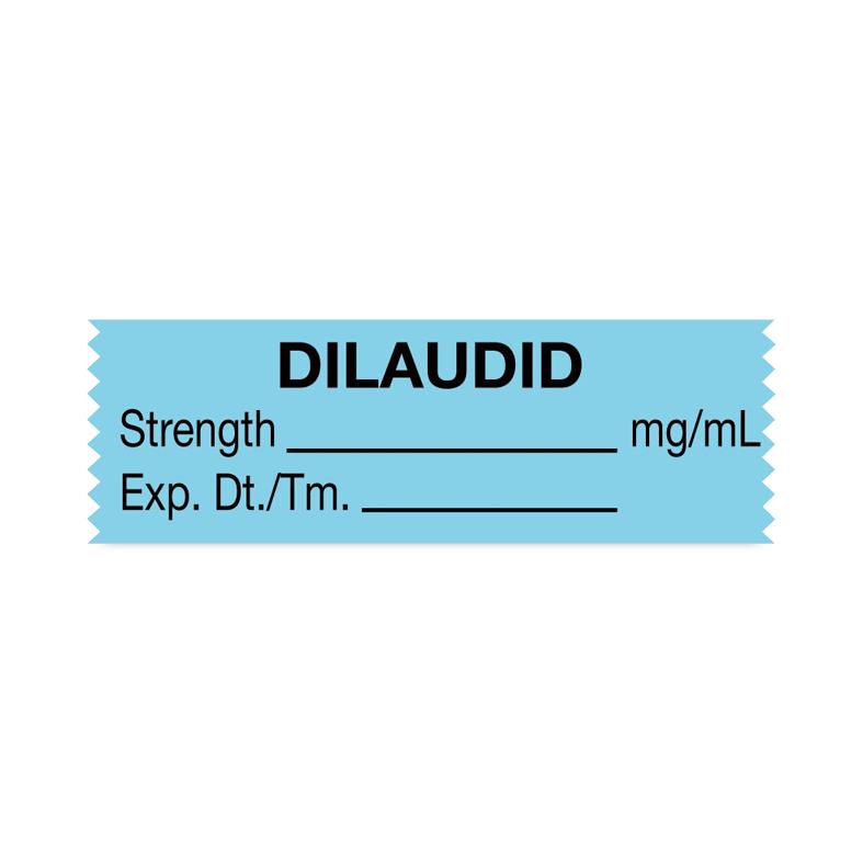 United Ad Label Co. Drug Tape / Labels - Dilaudid Label Tape, Strength ...