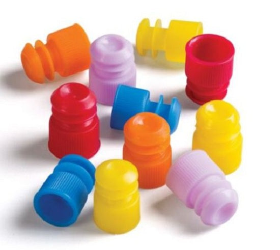 Cardinal Health Flange Plug Caps - Flanged Plug Caps, 12-13 mm, White ...