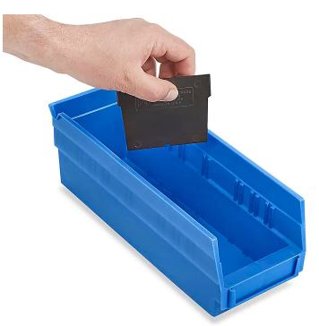 ULINE Shelf Bin Dividers - Shelf Bin Dividers, 4" x 4", Black - S-1339 ...