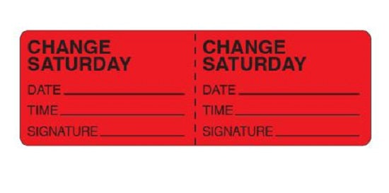 Shamrock Scientific IV Change Labels - IV Change Label, 1" x 3", Satur ...