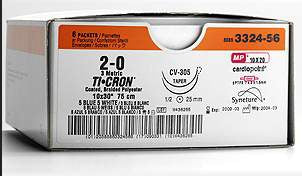 Medtronic Ti-Cron Polyester Sutures - SUTURE, TICRON, 0, BLUE, 6X18 ...