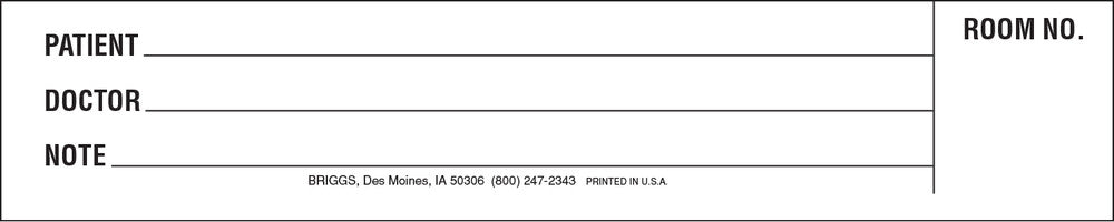 Briggs Healthcare Spine ID Insert Cards - Patient Card, White - 1474 ...
