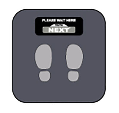 FEI Queuing Pathway Floor Mat | Portable Mat With Footprints — Grayline ...