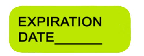 Healthmark Preprinted Message Labels - Expiration Date Label, 2 x 0.88 ...