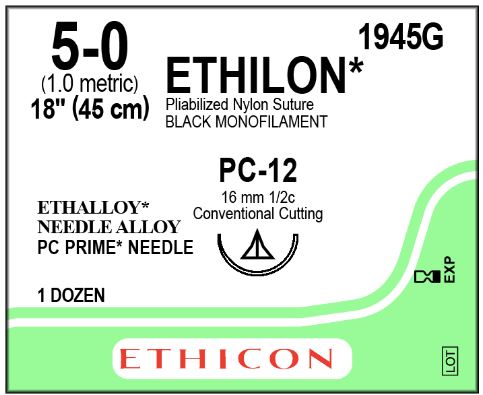 Ethicon Precision Cosmetic Ethilon Nonabsorbable Sutures - Pliabilized ...