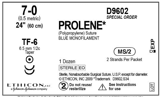 Ethicon Prolene Sutures with Hemo-Seal - PROLENE Polypropylene Monofil ...