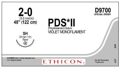 Ethicon D-Special Sutures - D-Special PDS II Suture, Violet Monofilame ...