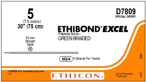 Ethicon Ethibond Excel Sutures - Ethibond Excel Suture, Green , Size 5 ...