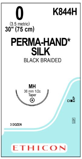 Ethicon Silk Sutures - SUTURE, SILK, BLACK, 30, BR, MH, VA - K844H ...