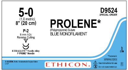 Ethicon Precision-Point, Reverse-Cutting Prolene Sutures - Blue Double — Grayline Medical