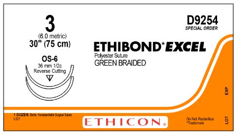 Ethicon Reverse Cutting Ethibond Excel Sutures - Ethibond-Excel Suture ...