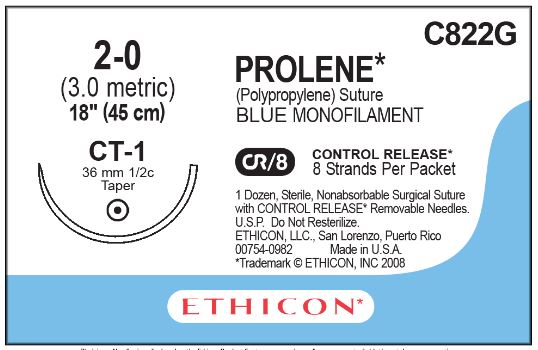 Ethicon Prolene Sutures with Hemo-Seal - PROLENE Polypropylene Monofil ...