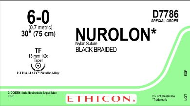 Johnson & Johnson NUROLON Nylon Suture - D-Special Nurolon Nylon Sutur ...