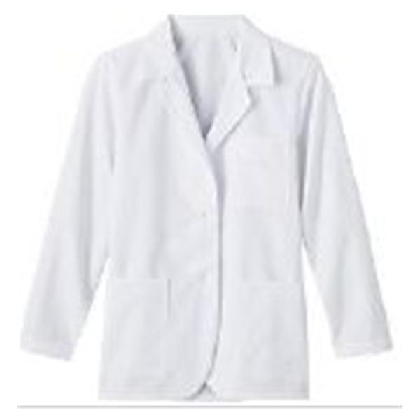 White Swan Uniform Lab Coat Poly/Ctn META Fundamentals W Wht Lg 28" Ea ...
