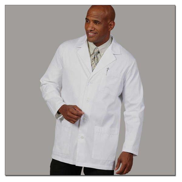 Fashion Seal Lab Coat Short 65% Polyester / 35% Cotton Mens White Sz 5 ...
