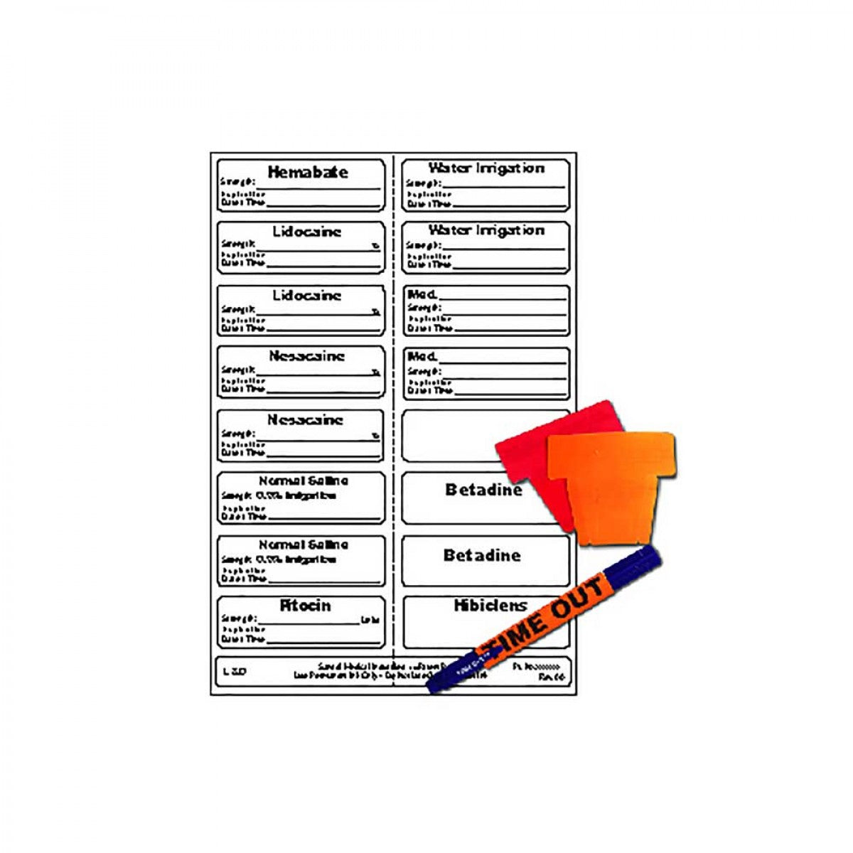 Sterile Label Kit Includes 16 Labels, Flags, Dual-Tip Sterile Marker ...