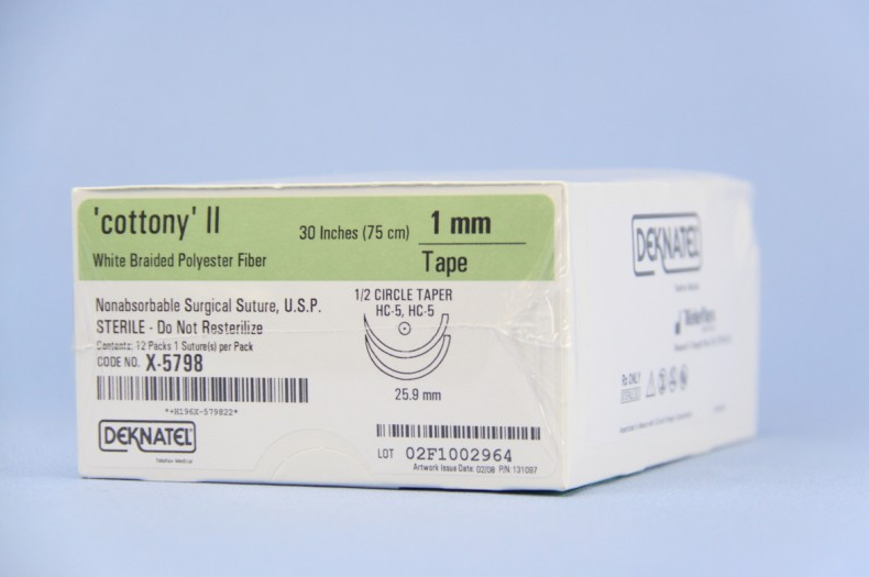 Teleflex Medical Cottony II White Braided Polyester Fiber - SUTURE, HC ...
