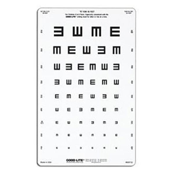 Good-Lite Chart Illiterate Vision Testing 10' Testing Distance 14x9" E ...
