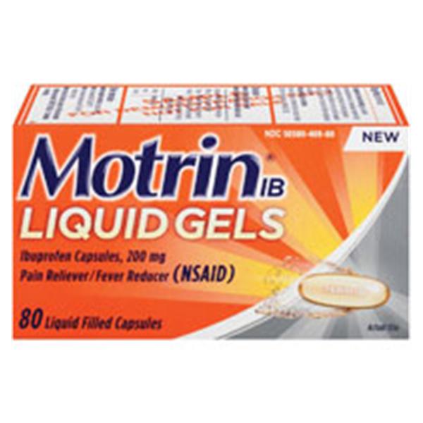 J&J Sales & Logistics Motrin 200mg Liquid Gel Capsules 80/Bt, 24 BT/CA ...