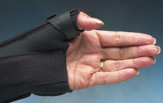 North Coast Medical Comfort Cool D-Ring Thumb & Wrist Orthosis, Short ...
