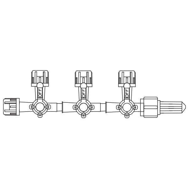 Baxter Healthcare Stopcock 4-Way Rotating Male Luer Lock Adapter Ea ...