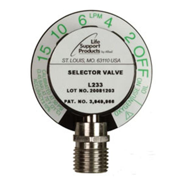 Allied Health Care Prod Valve Flow Selector For Oxygen System Ea ...