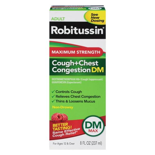 Pfizer Consumer Health Robitussin DM Cough/Congestion 400/20mg Maximum ...