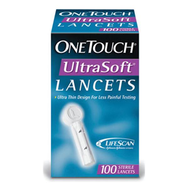 Lifescan Lancet OneTouch UltraSoft 28g Thn Strl Wht Incision Device 10 ...