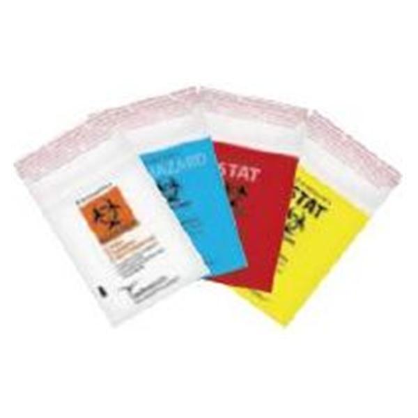 Cardinal Health Stat Bag Specimen Bags - Biohazard Specimen Bag, 6" x ...