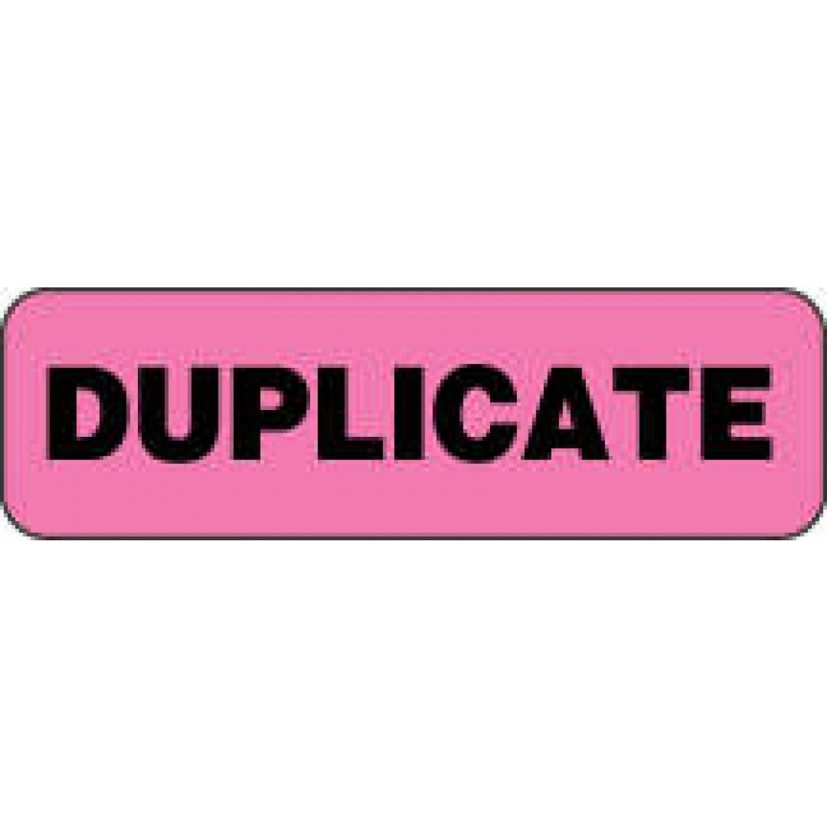 Label Paper Permanent Duplicate 1 1/4" X 3/8" Fl. Pink 1000 Per Roll ...
