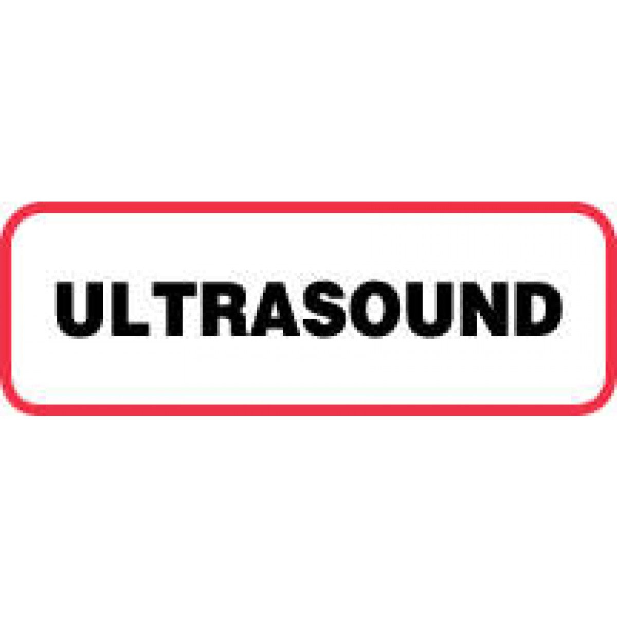 Label Paper Permanent Ultrasound 1 1/2" X 1/2" White With Red 1000 Per ...