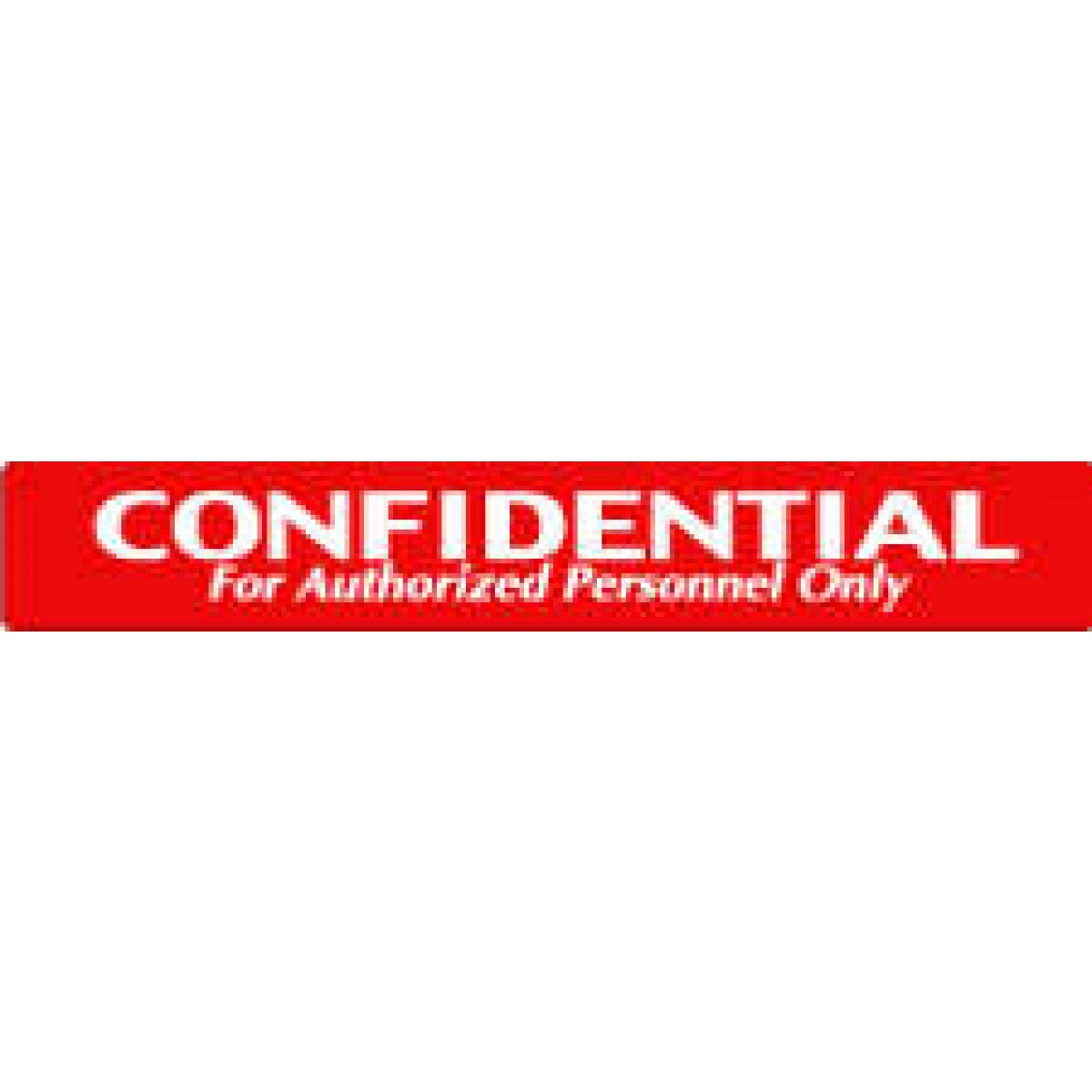 Label Paper Permanent Confidential For 1" 1/2" Core 6" X 1 Red 500 Per ...